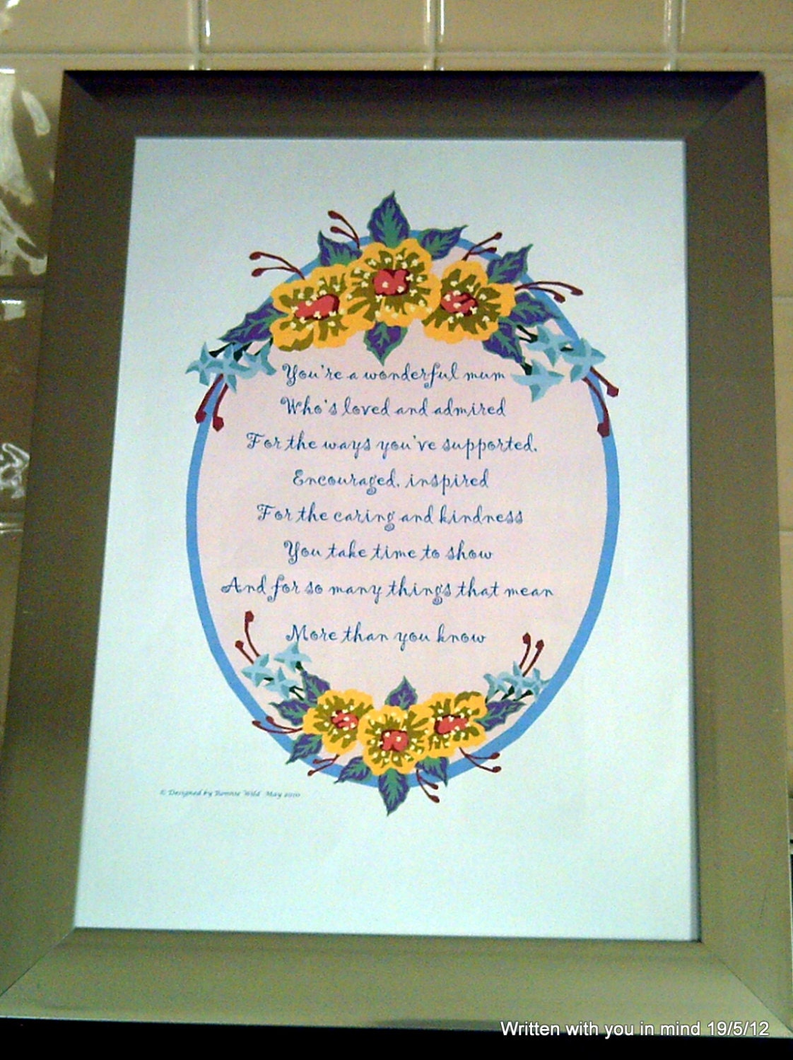 You Are a Wonderful Mum A Mother's Verse Poem - Etsy