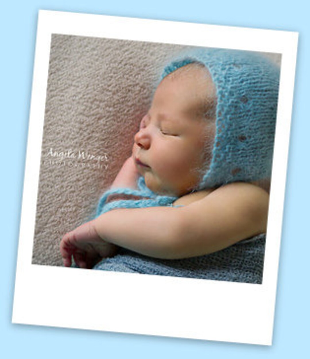 Angora Bonnet, Eyelet Bonnet, Angora Baby Bonnet, Newborn Angora Bonnet ...