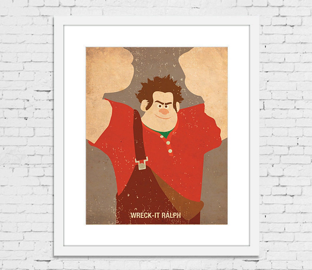 Wreck-it Ralph Retro Minimalist Poster Print - Etsy