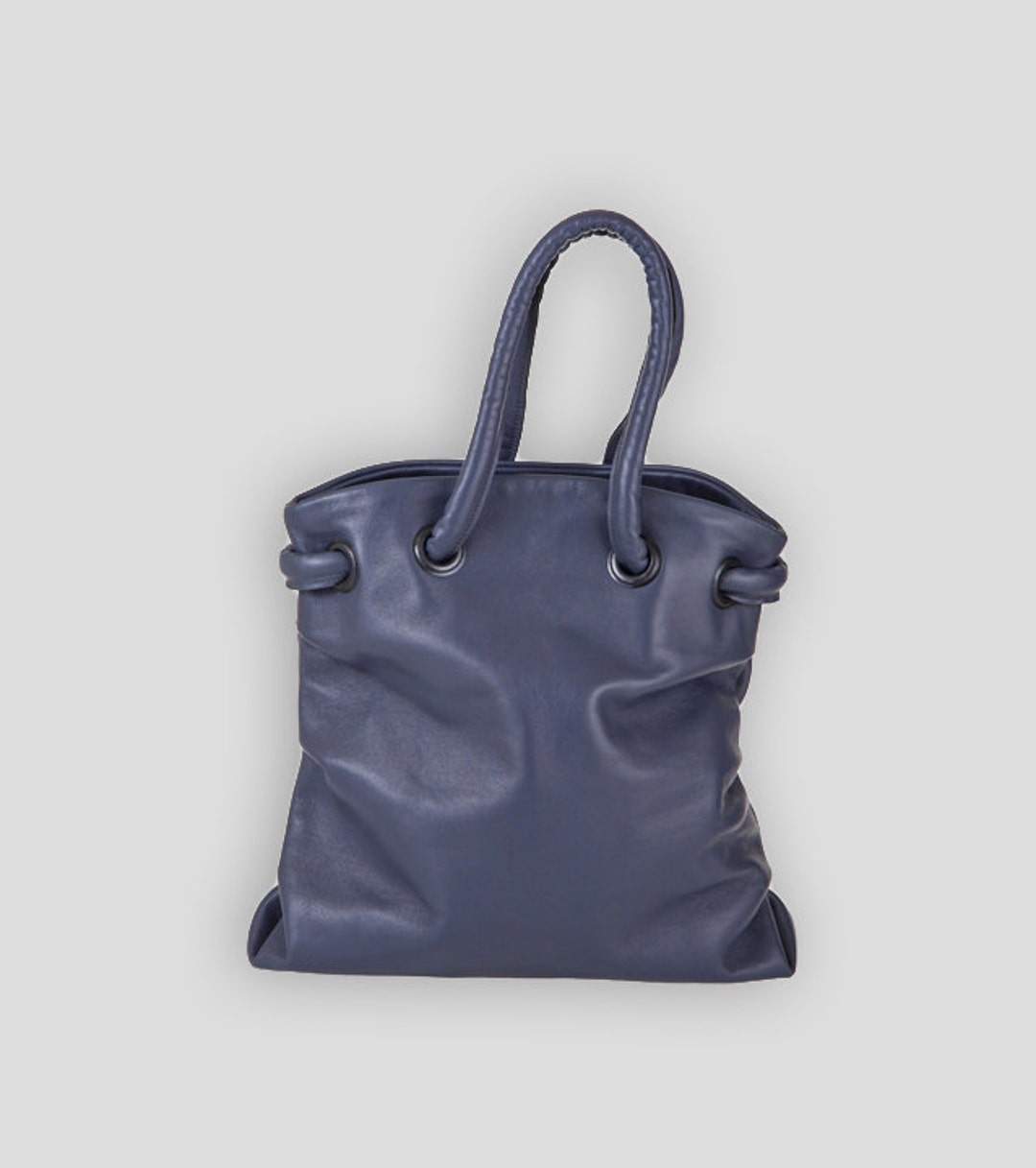 Charcoal Gray Handbag Large Luxury Tote Leather Bag - Etsy Norway