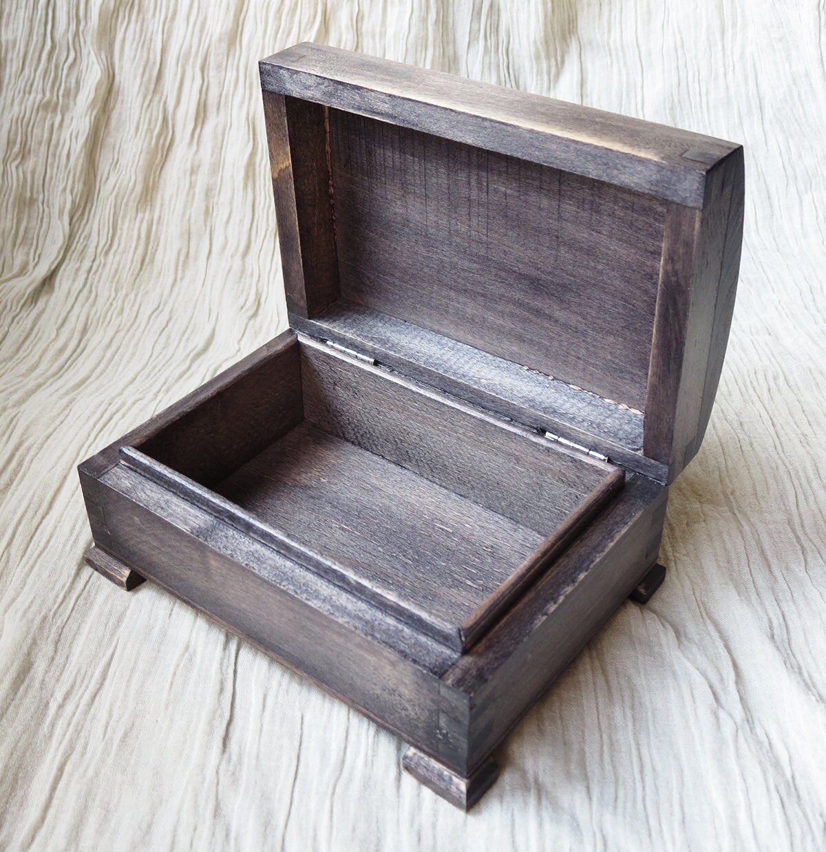 Grey Painted Wooden Box Jewelry Box Linden Wood Box Natural - Etsy