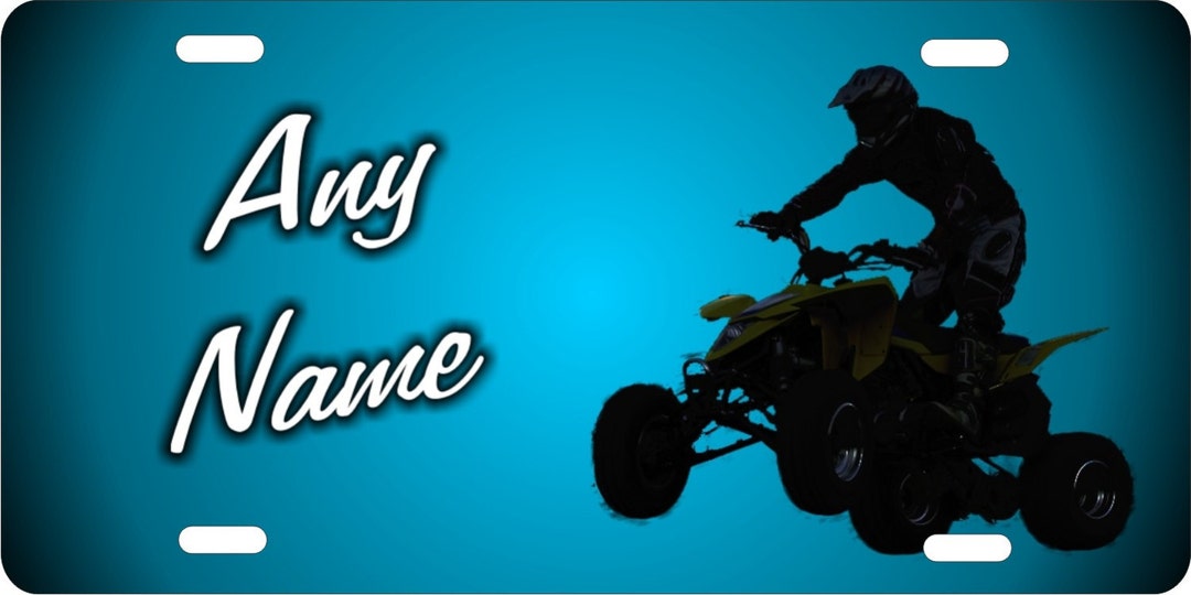 ATV All Terrain Vehicle 4x4 Personalized Novelty Front License Plate ...