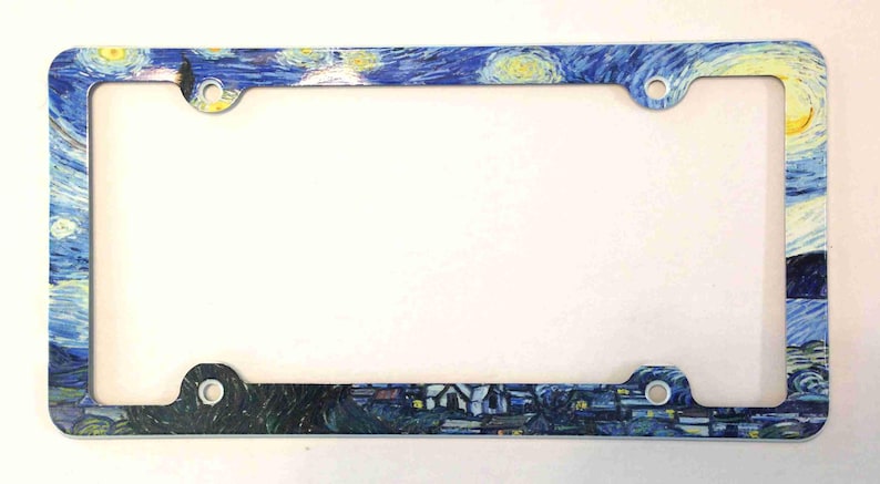 Van Gogh Starry Night Aluminum License Plate Frame - Etsy