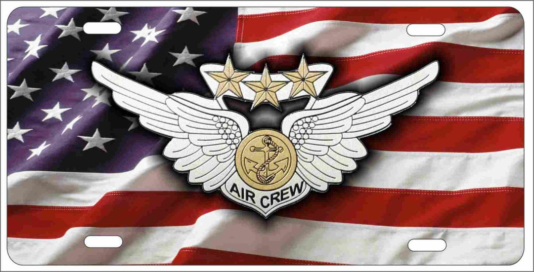 Air Crew Combat Wings Personalized Custom Novelty Front License Plate ...