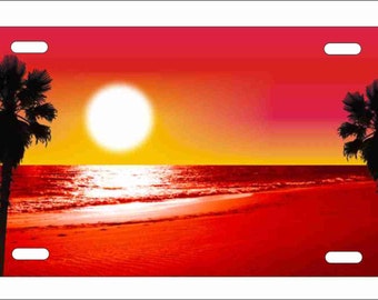 Beach Chairs Tropical Beach Scene Personalized Custom Novelty Front ...