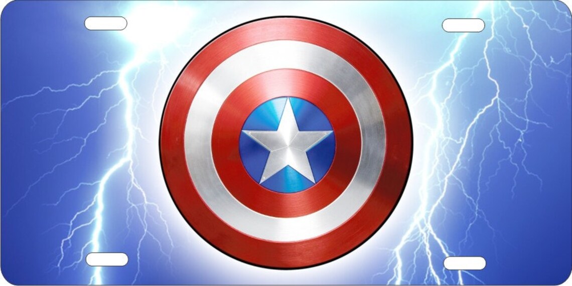 Captain America Shield Personalized Novelty Front License - Etsy