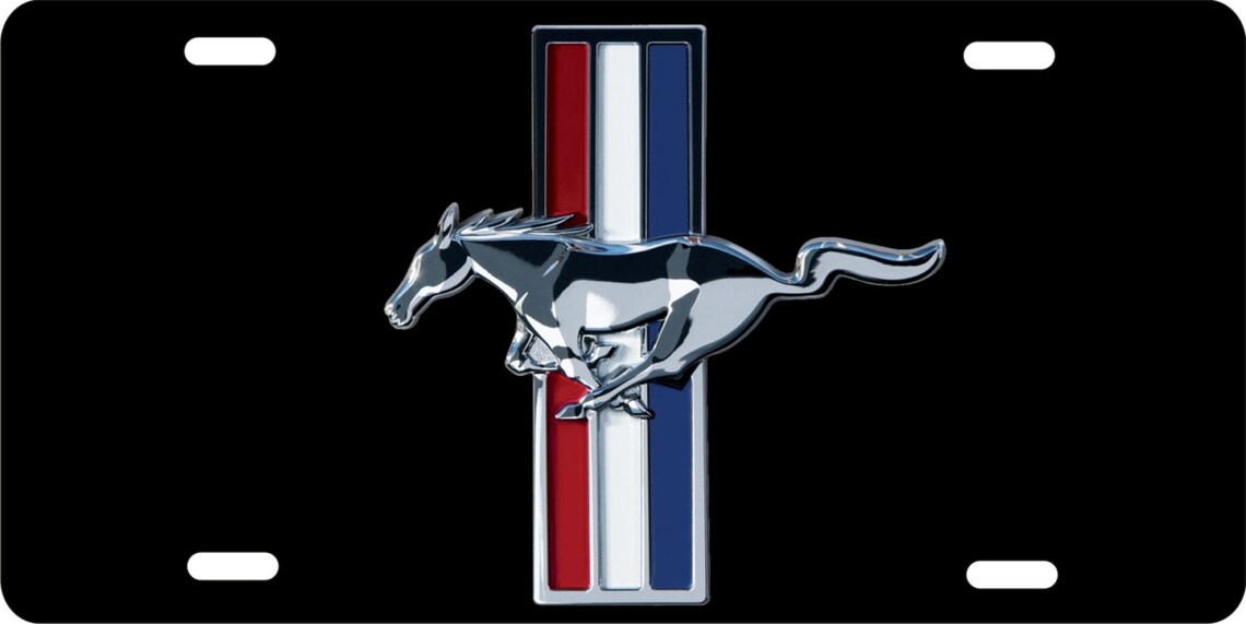 Personalized License Plate Custom Car Tag Mustang Logo Printed | Etsy