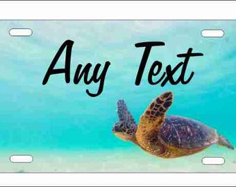 Sea Turtle Underwater Personalized Custom Novelty Vanity Front License ...
