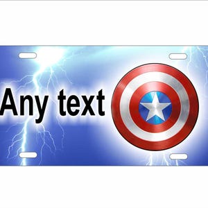 Captain America Shield Personalized Novelty Front License Plate ...