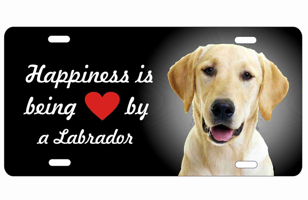 Yellow Labrador Retriever License Plate, Personalized Dog Car Tag - Etsy