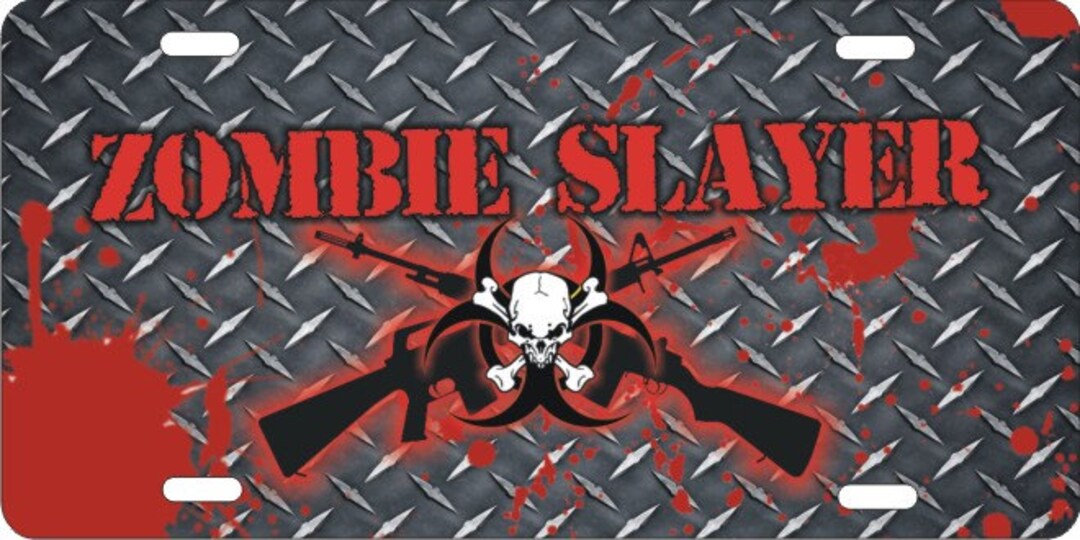 Personalized Zombie Slayer License Plate - Custom Novelty Plate - Etsy
