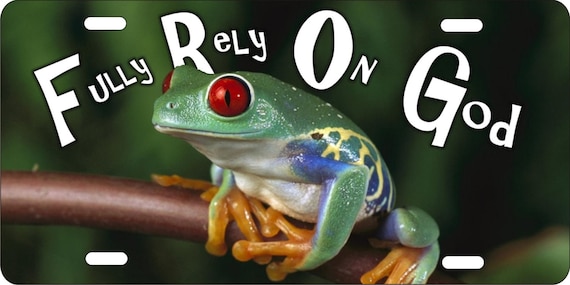 FROG Fully Rely on God Personalized Novelty Front License | Etsy