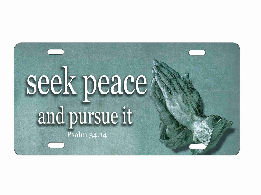 Praying Hands License Plate - Religious Aluminum Vanity Plate - Etsy