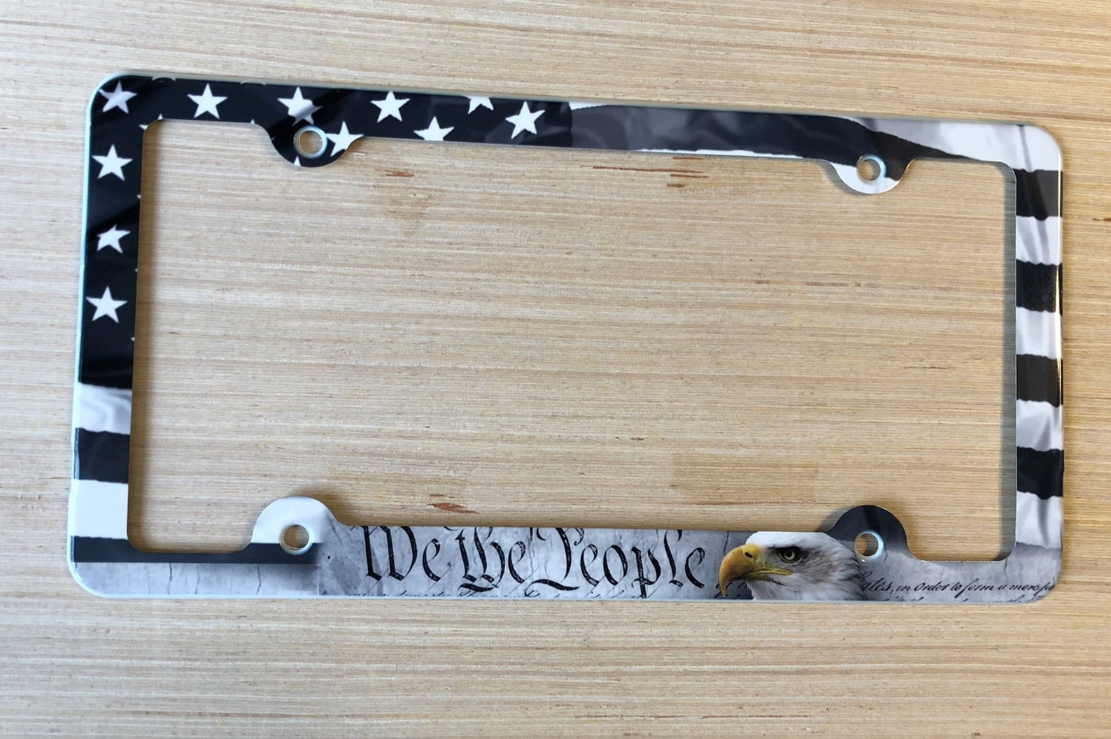 We the People License Plate Frame American Flag and Bold Eagle - Etsy