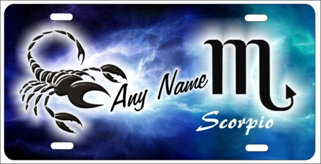 Scorpio Personalized Novelty Front License Plate Astrology Zodiac ...