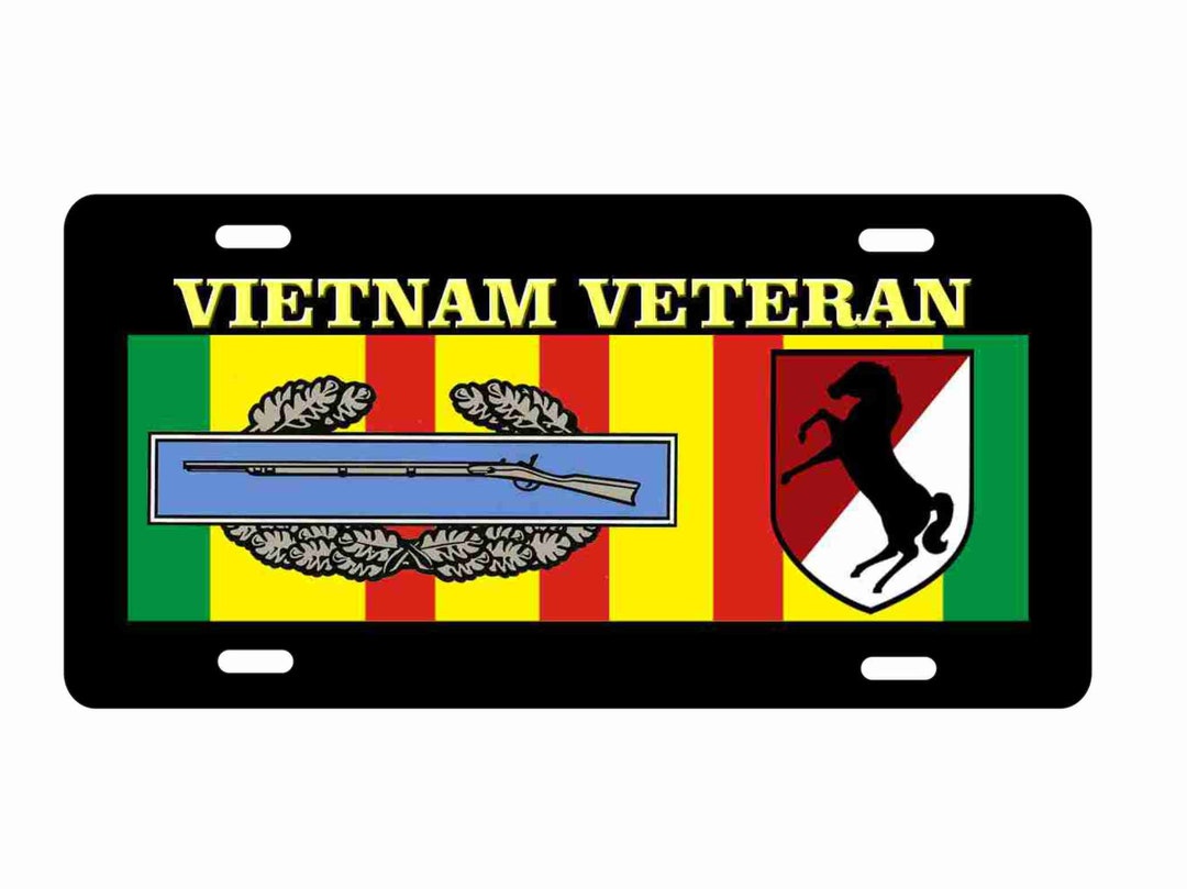 Vietnam Veteran Novelty License Plate 11th Cavalry CIB Patch Decorative ...