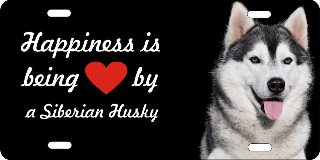 Personalized Siberian Husky License Plate, Custom Dog Car Tag - Etsy