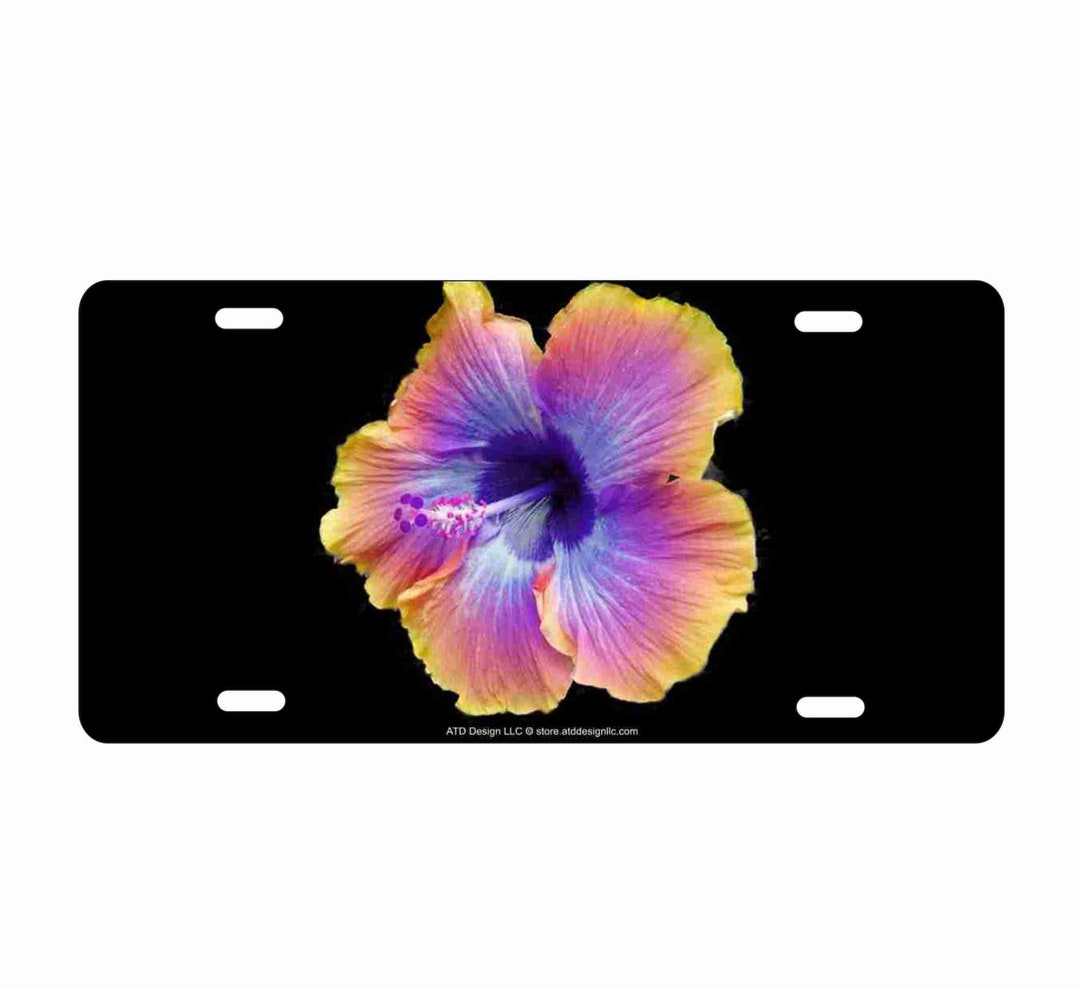 Tropical Hibiscus Flower Personalized Novelty Front License Plate ...