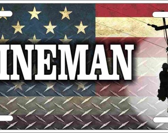 Lineman Custom License Plate Electrician IBEW - Etsy