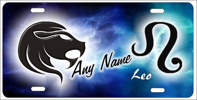 Leo Personalized Novelty Front License Plate Astrology Zodiac Horoscope ...