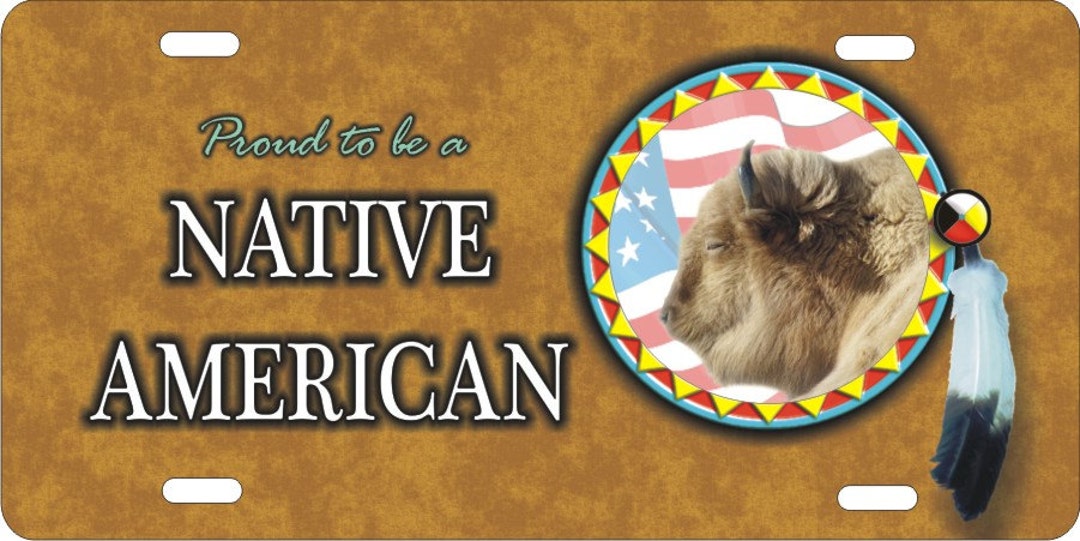 Native American White Buffalo License Plate, Custom Car Tag - Etsy