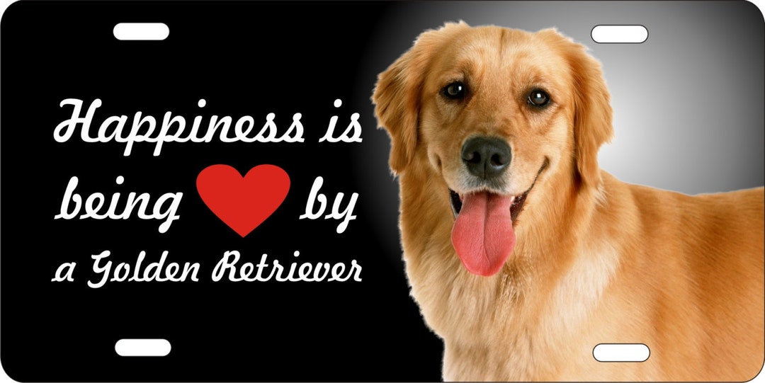 Personalized Golden Retriever License Plate, Custom Dog Car Tag - Etsy