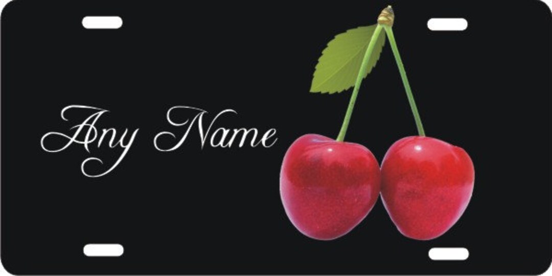Personalized Novelty Cherry License Plate Cherries Custom Vanity Car ...