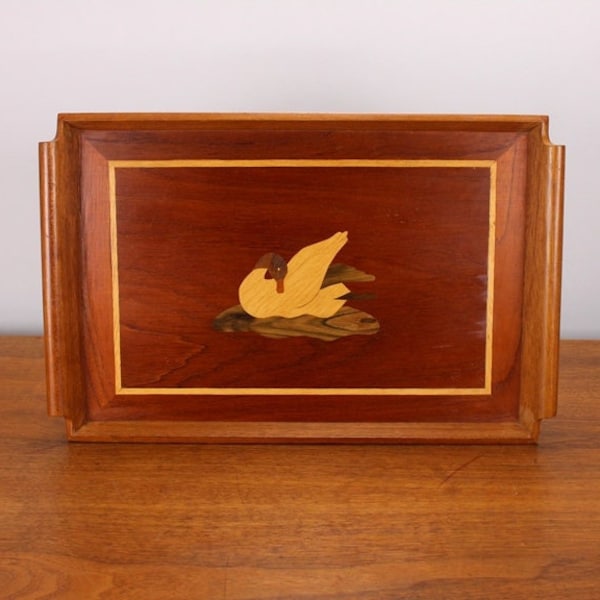 Inlaid Wood Tray - Etsy