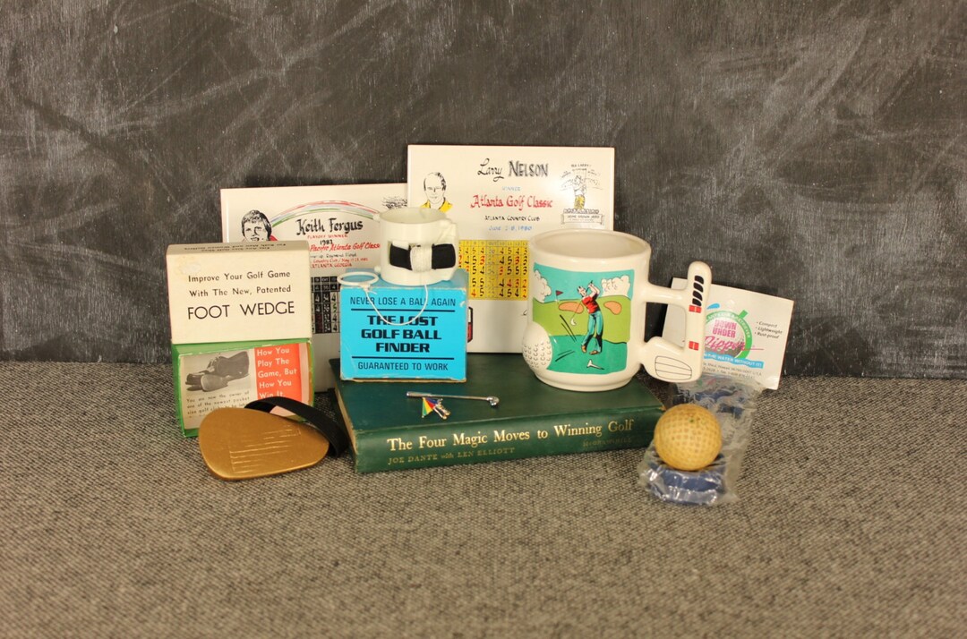 INSTANT COLLECTION Golfer Golf Lover Themed Decor Gift Set Vintage ...