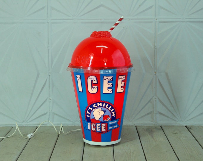 Vintage 90's Icee Display Light Complete With Lid & Straw Retro ...