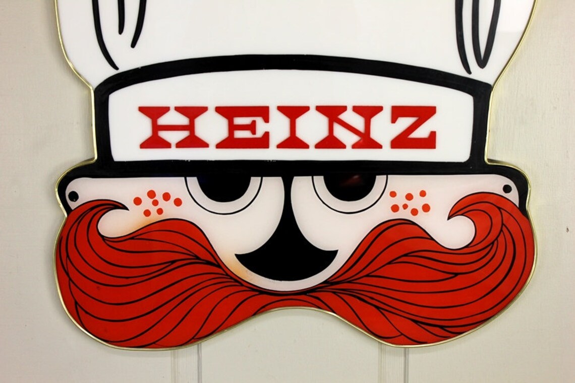 Vintage 70's Heinz Products Chef Sign Retro Dry Erase - Etsy