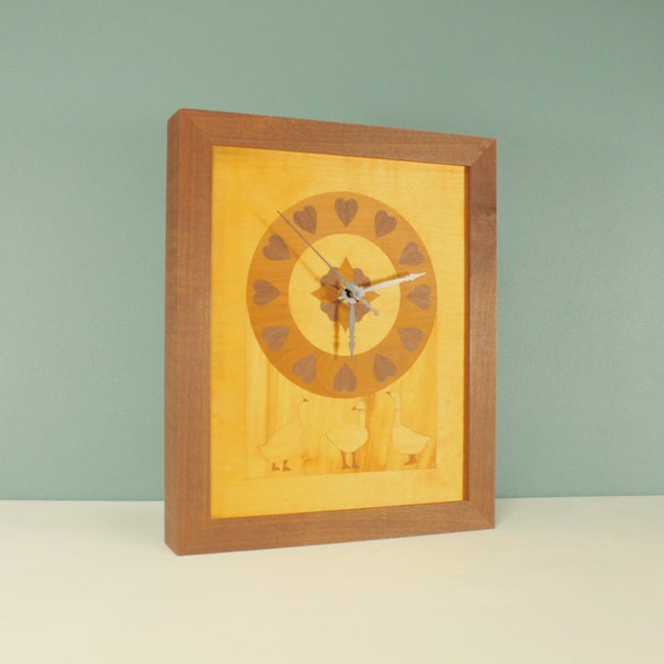 Marquetry Wall Clock - Etsy