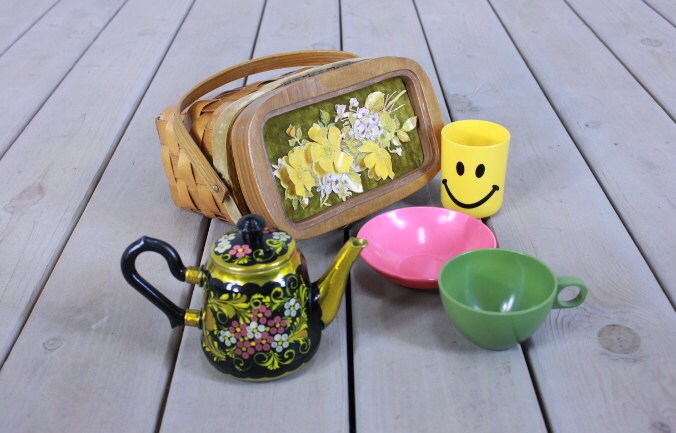 INSTANT COLLECTION Little Girl PICNIC Basket Tea Party Gift - Etsy