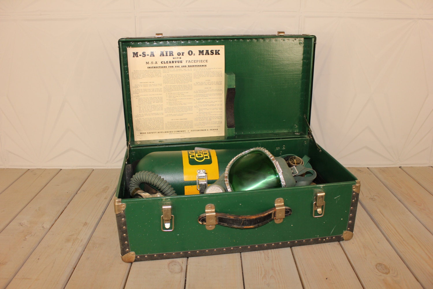 COAL MINING O2 Oxygen Breathing Apparatus Green Yellow C Valve | Etsy