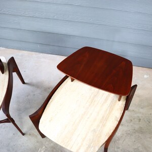 Mid Century Pair Travertine Step Side Tables Gordon's Fine Furniture ...
