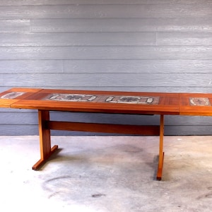 Mid Century Danish Teak Tile Drop Leaf Dining Table by Gangso Mobler ...