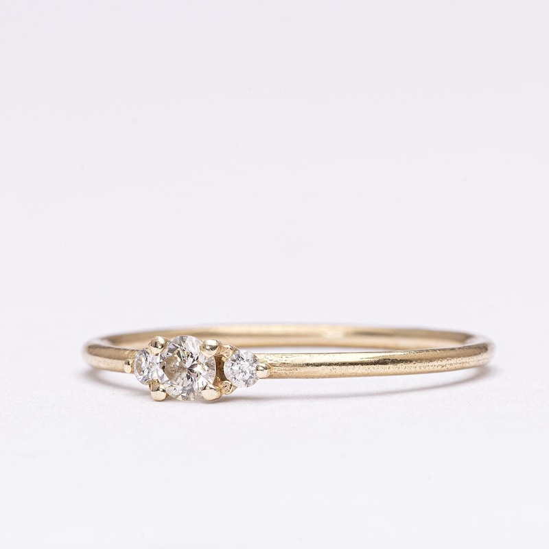 Small Diamond Ring - Etsy