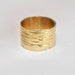 Wedding Band, Wide Gold Wedding Band, 14K Solid Gold Wave Wedding Ring ...