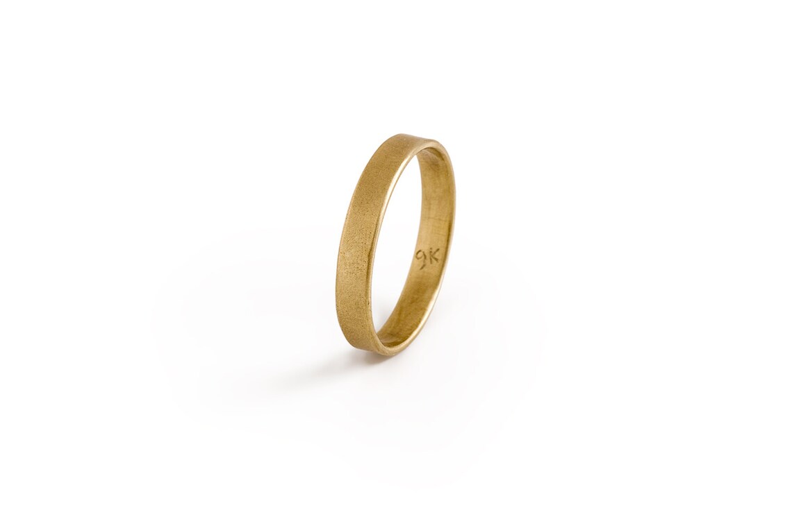 Mens Wedding Band Simple Gold Mens Ring Solid Gold Ring - Etsy