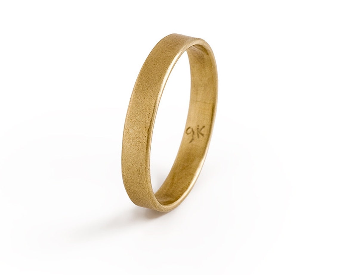Mens Wedding Band Simple Gold Mens Ring Solid Gold Ring - Etsy
