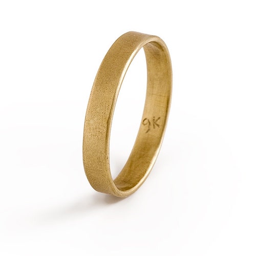 Mens Wedding Band Simple Gold Mens Ring Solid Gold Ring - Etsy