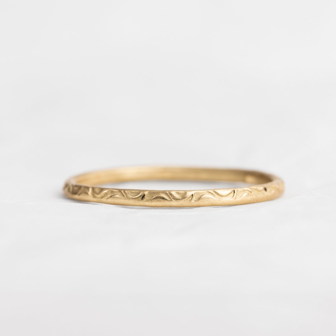 14k Solid Gold Thin Wedding Ring, Engagement Ring, Wedding Ring, Gold ...