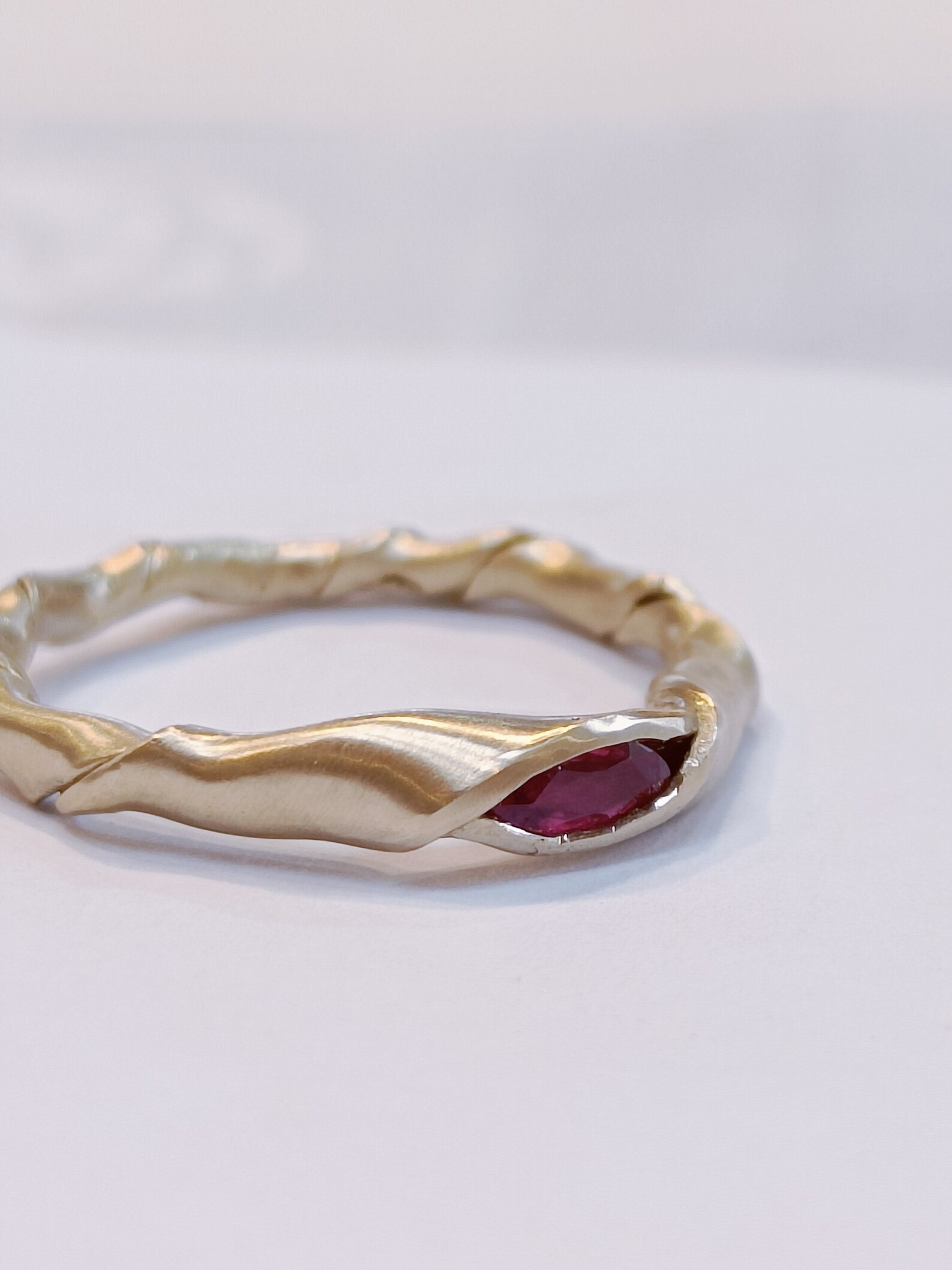 14K Yellow Gold Ruby Ring, July Birthstone Ring, Gold Ruby Stone Ring ...