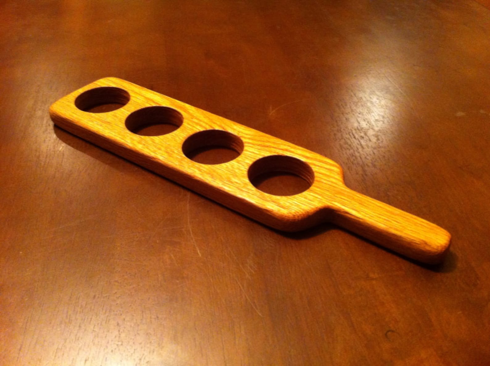 Hand Made Red Oak Beer Flight Paddle With or Without 7 Ounce Glasses - Etsy