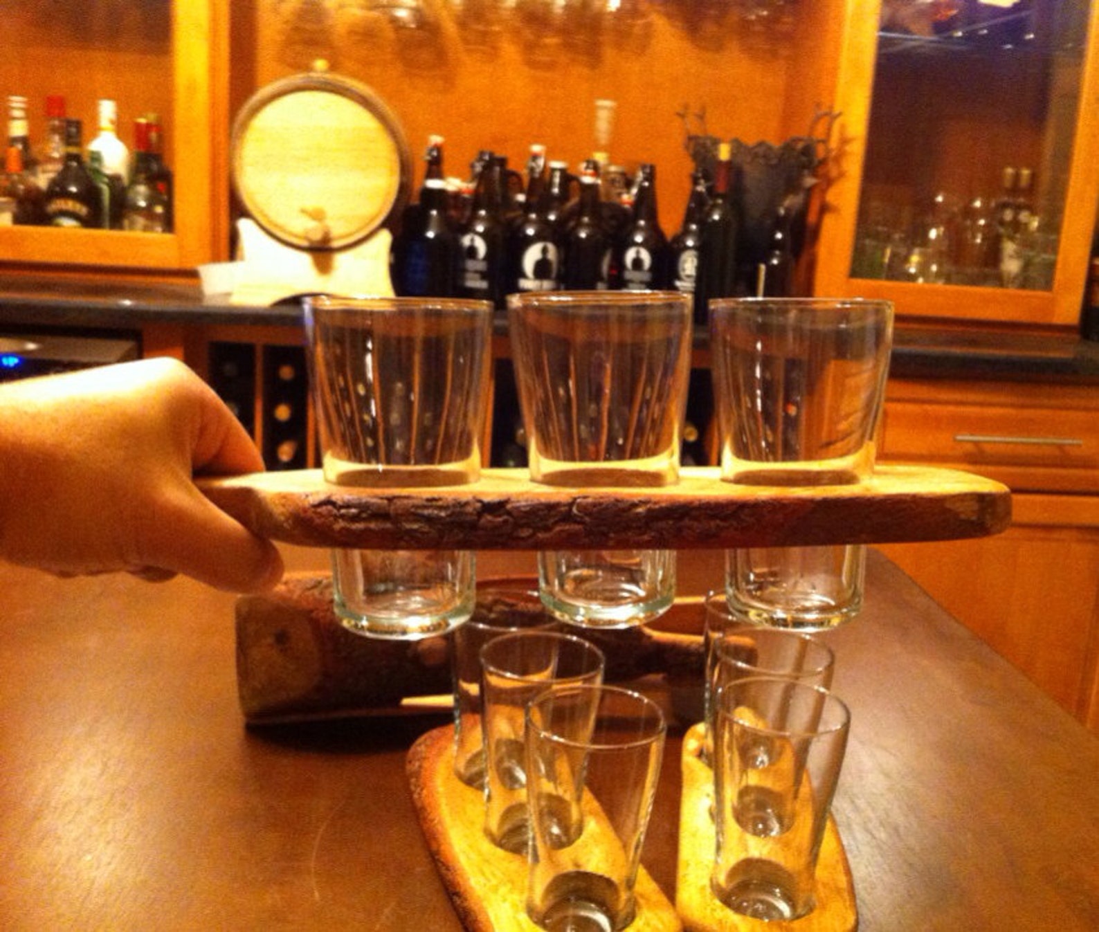 MADE TO ORDER 3 Hand Made Live Oak Live Edge Flight Paddles With Stand ...