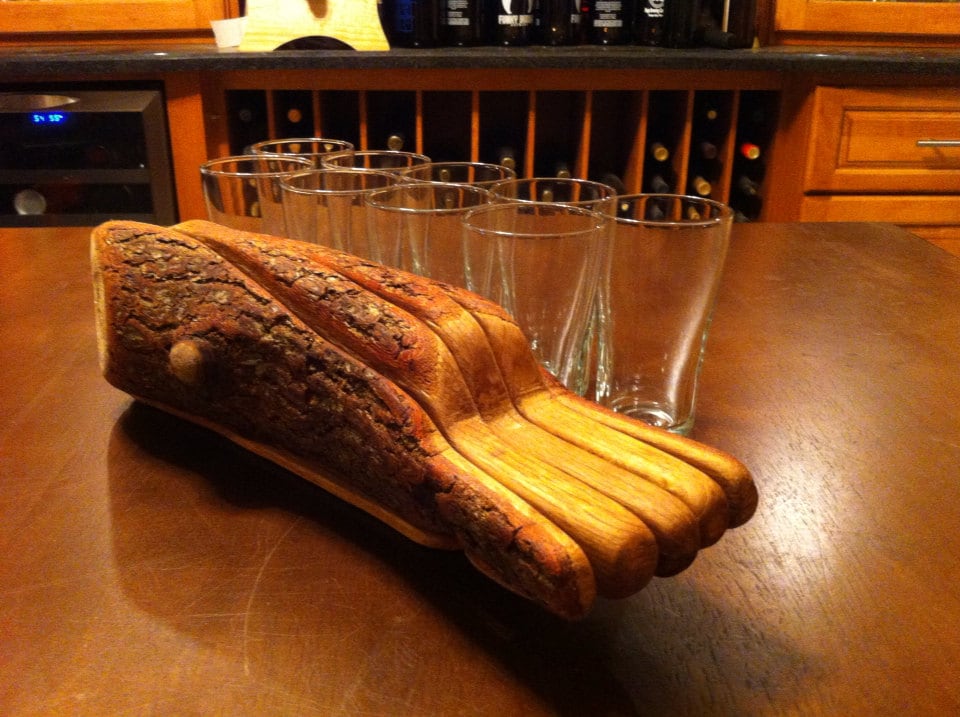 MADE TO ORDER 3 Hand Made Live Oak Live Edge Flight Paddles With Stand ...