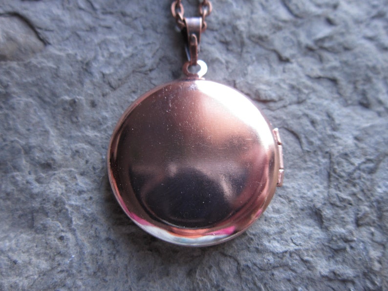 Rose Gold Plated Round Locket With a Rose High Quality - Etsy