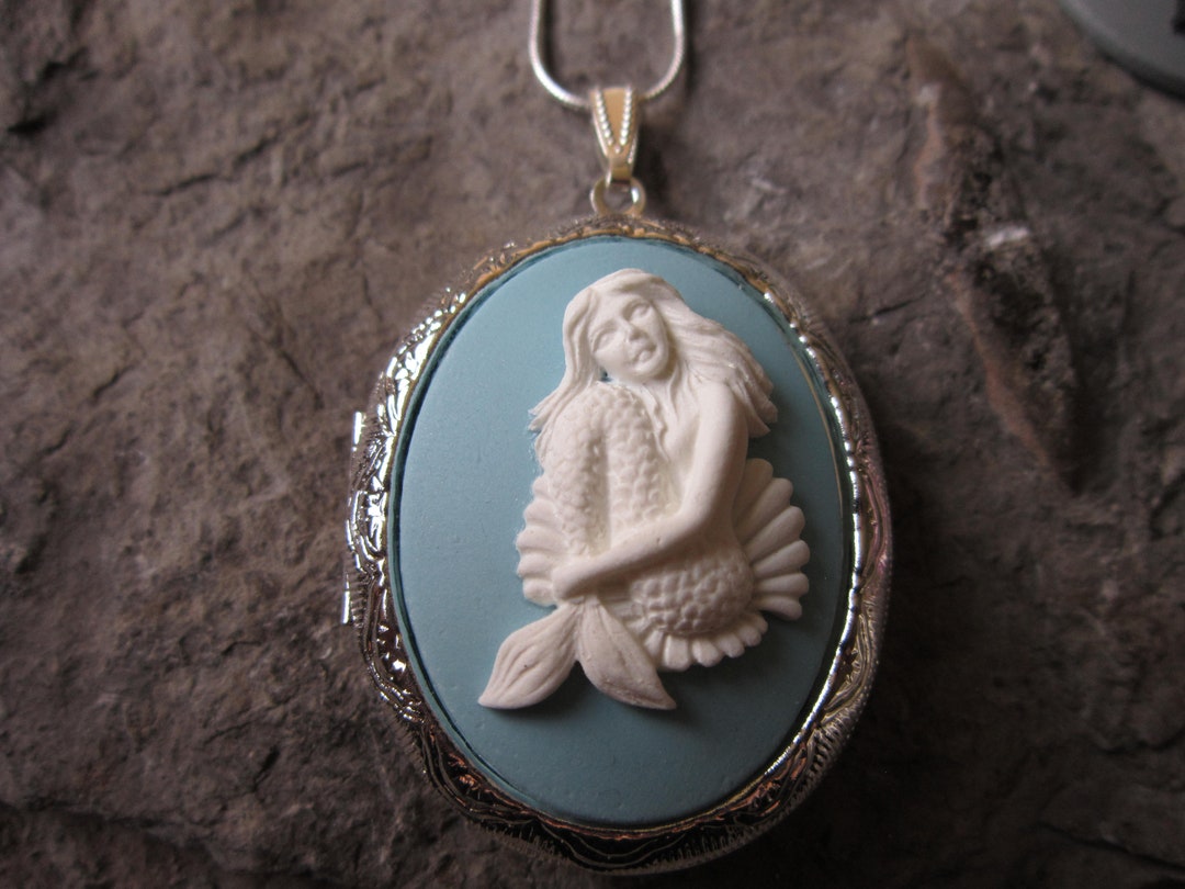 Choose Silver, Bronze, Gold, Rose Gold or Dark Silver - Mermaid Cameo ...