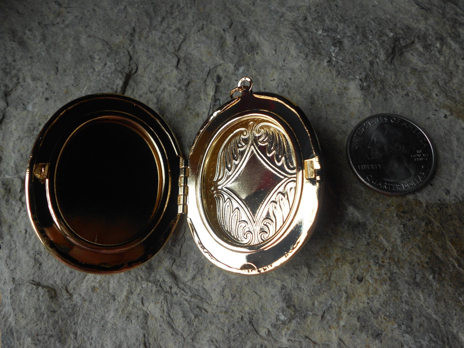 Irish Shamrock Gold Plated Locket - Ireland, Clover, St. Patrick's Day ...