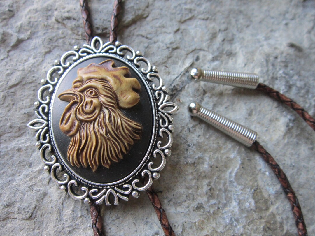 Unisex Bolo - Bola Tie - Rooster (hand Painted) Cameo -necklace ...